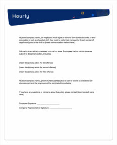 Termination Letter Template For No-call No-show