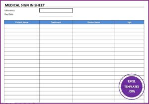 Medical Office Sign-in Sheet Template