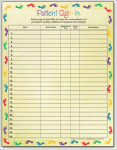 Medical Office Sign-in Sheet Template