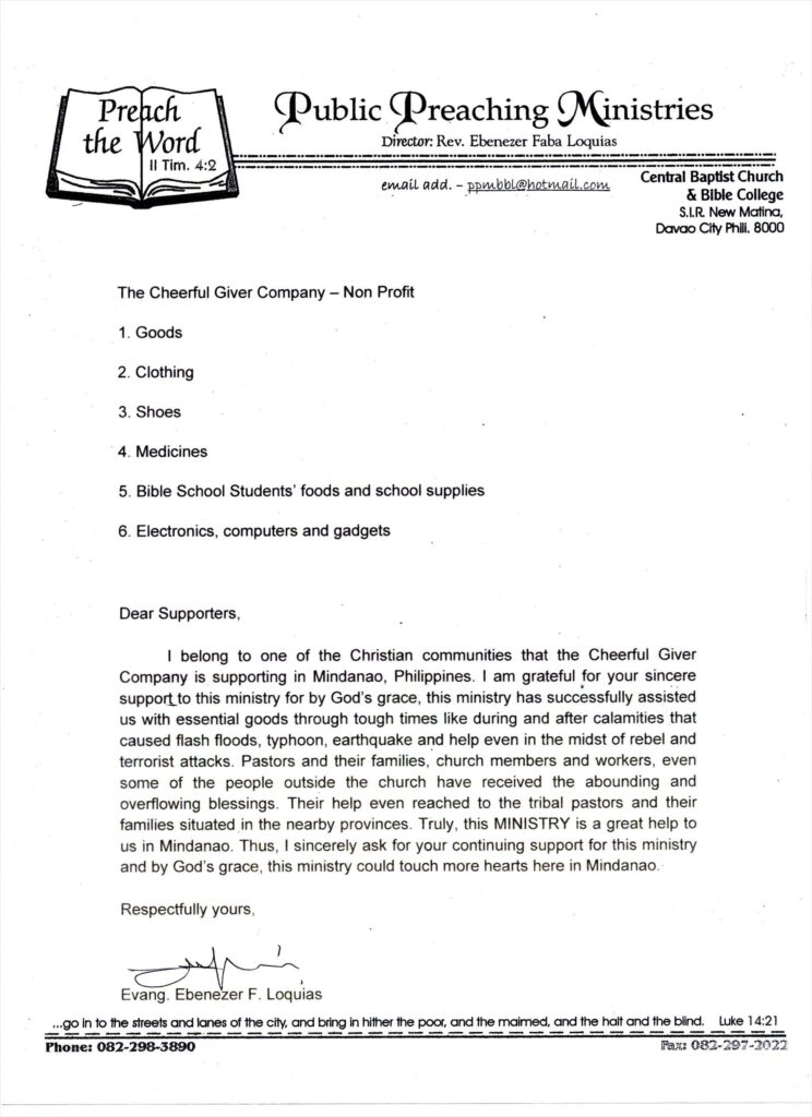Printable Pastor Recommendation Letter Template