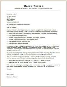 Free Printable Pilot Cover Letter Template