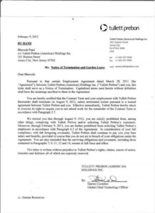 Printable Poor Performance Termination Letter Template