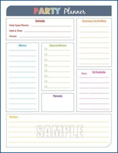 Party Planning To-do List Template (With Samples)