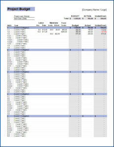 Project Management Budget Template (With Samples)