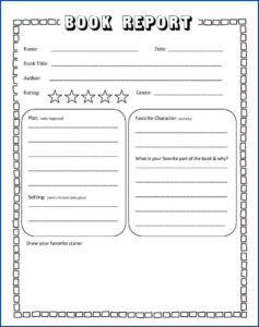 Book Report Template for 2nd Graders (With Samples)