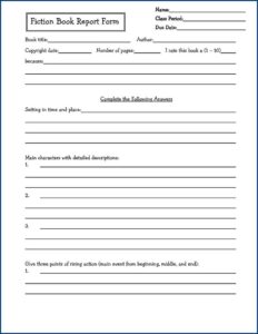 Book Report Template for 6th Graders (With Examples)