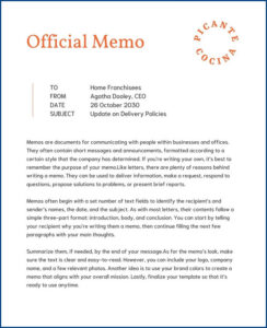 Business Memo Template (Ready To Use)