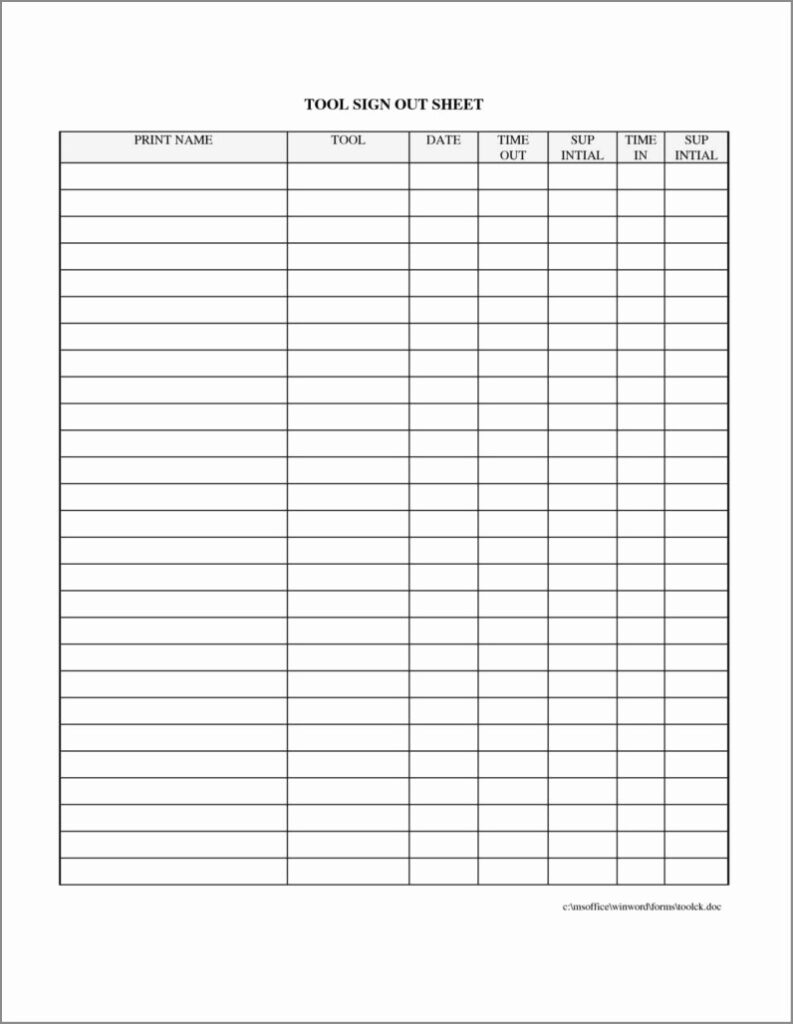 Printable Doctor Office Sign-In Sheet Template