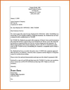 Printable Insurance Company Appeal Letter Template