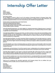 Internship Offer Letter Template (With Sample)