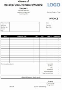 Medical Billing Statement Template