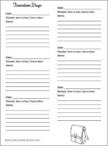 Free Printable Parenting Schedule Template