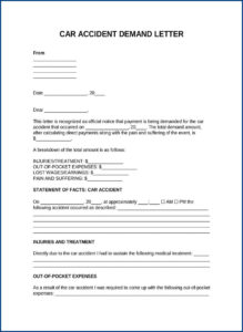 Settlement Letter Template for Car Accident