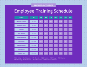 Staff Training Schedule Template