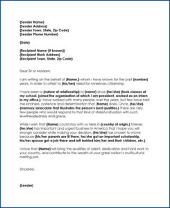 Support Letter Template for Immigration (With Sample)
