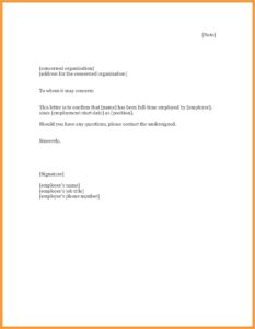 Printable Unemployment Verification Letter Template