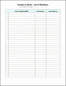 Free Printable General Sign-in Sheet Template
