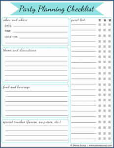 Party Planning To-do List Template (With Samples)