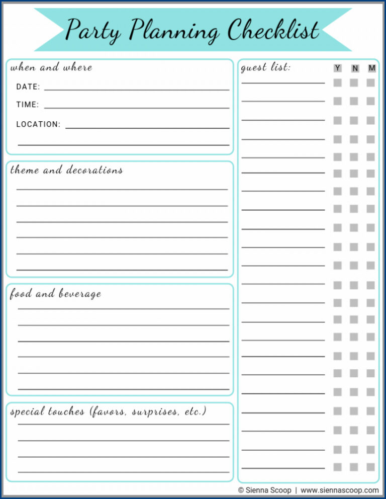 Party Planning To-do List Template (With Samples)