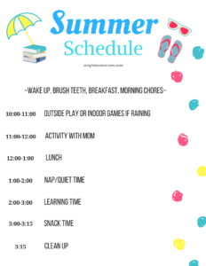 Summer Schedule Template