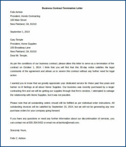 Termination of Service Letter Template (Ready To Use)