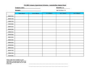 Time Slot Sign-up Sheet Template