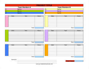 Printable Timesheet Template For Project Management