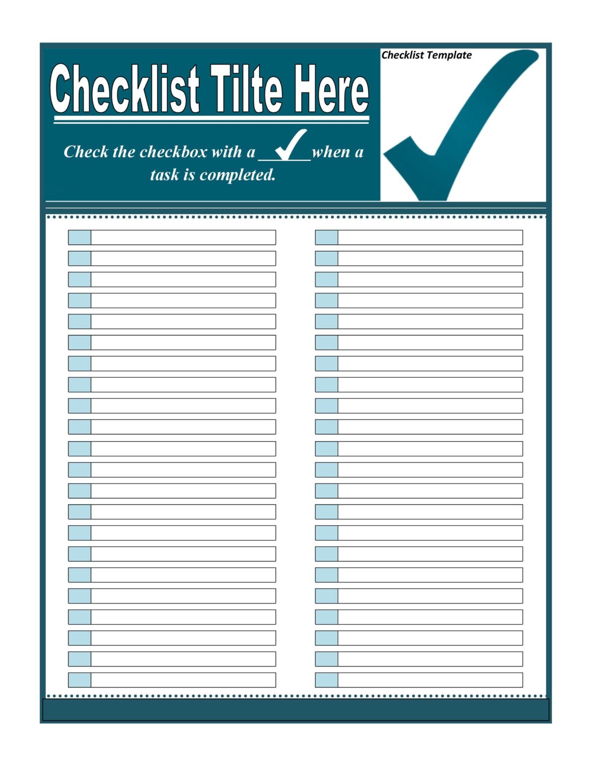 To-Do Checklist Template