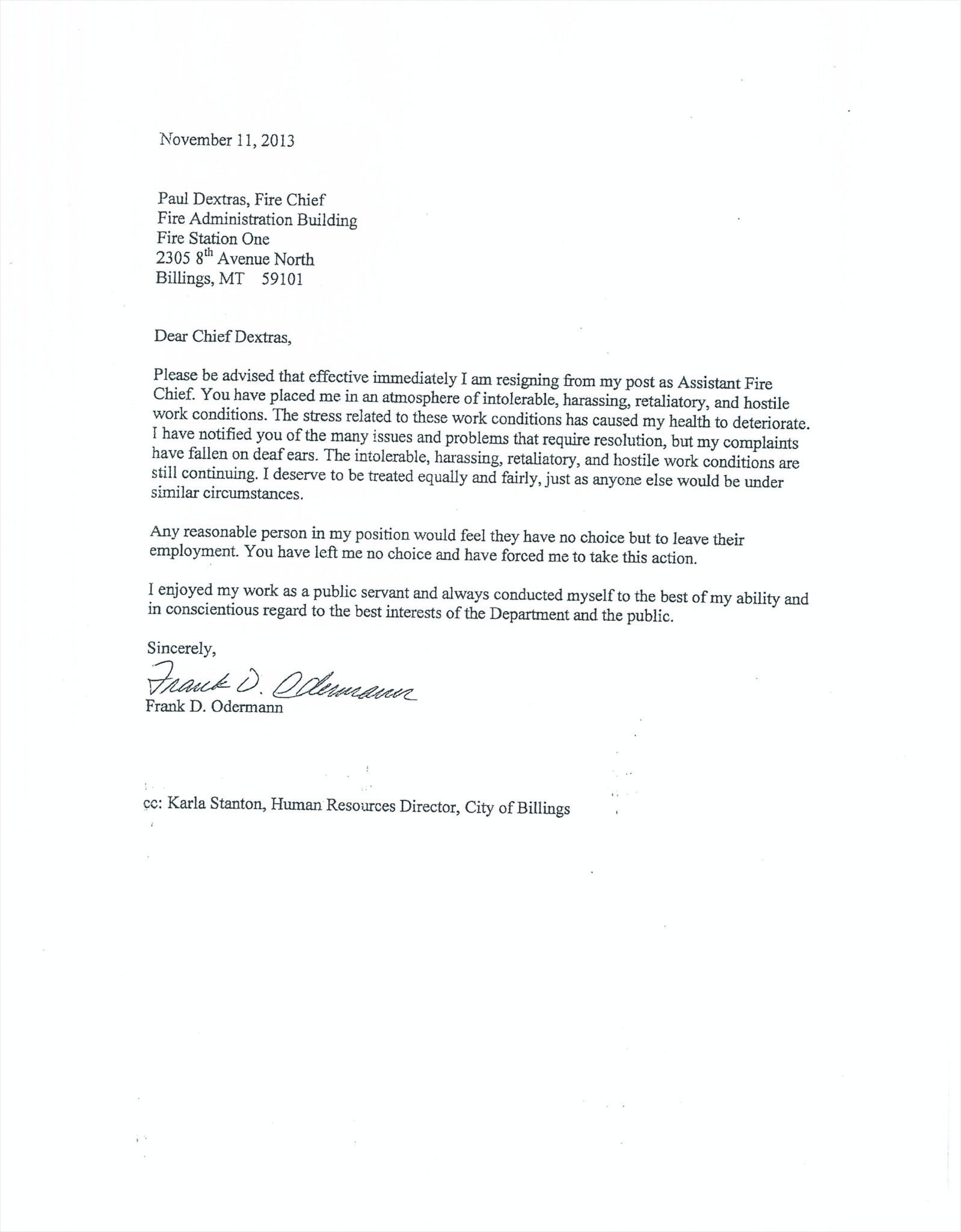 Toxic Work Environment Resignation Letter Template