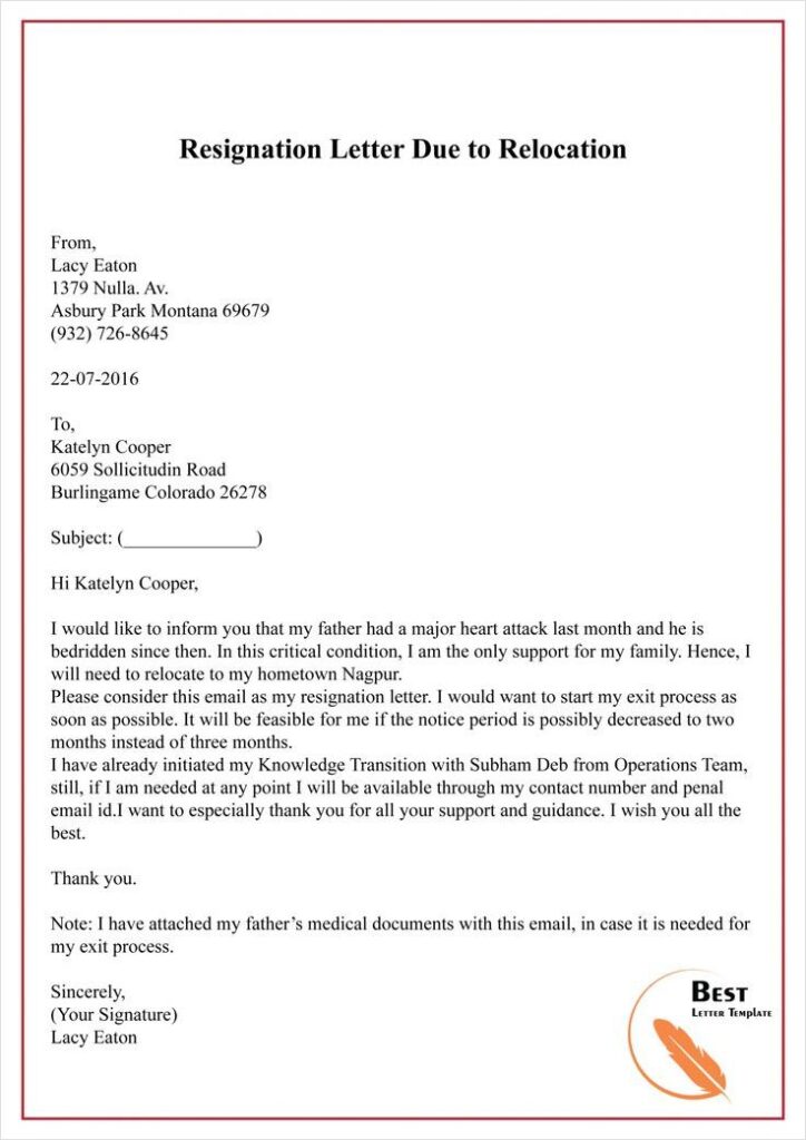 Unhappy Resignation Letter Template Due To Poor Management