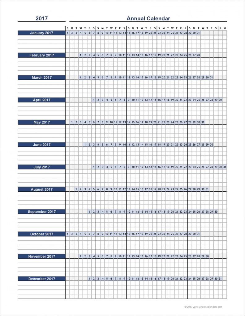 Printable Vacation Schedule Excel Template