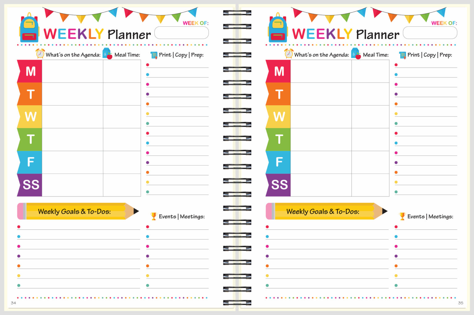 Free Printable Weekly Student Planner Template